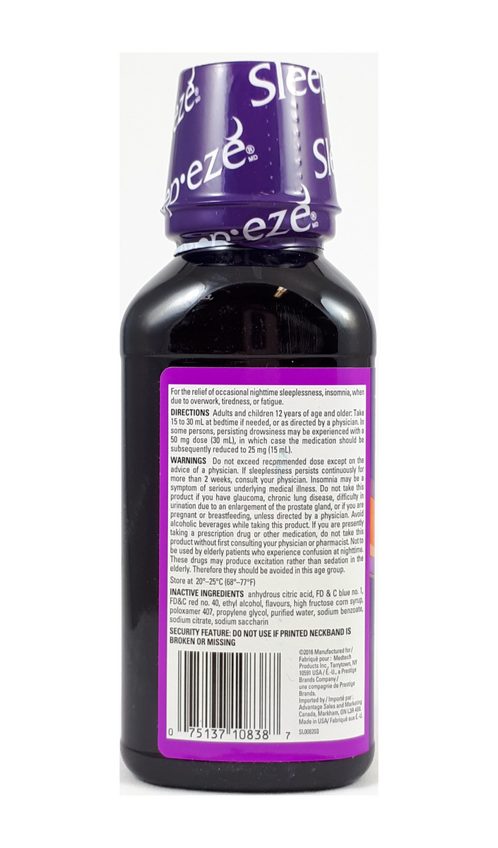 Sleep-Eze Liquid, 355 mL – Green Valley Pharmacy