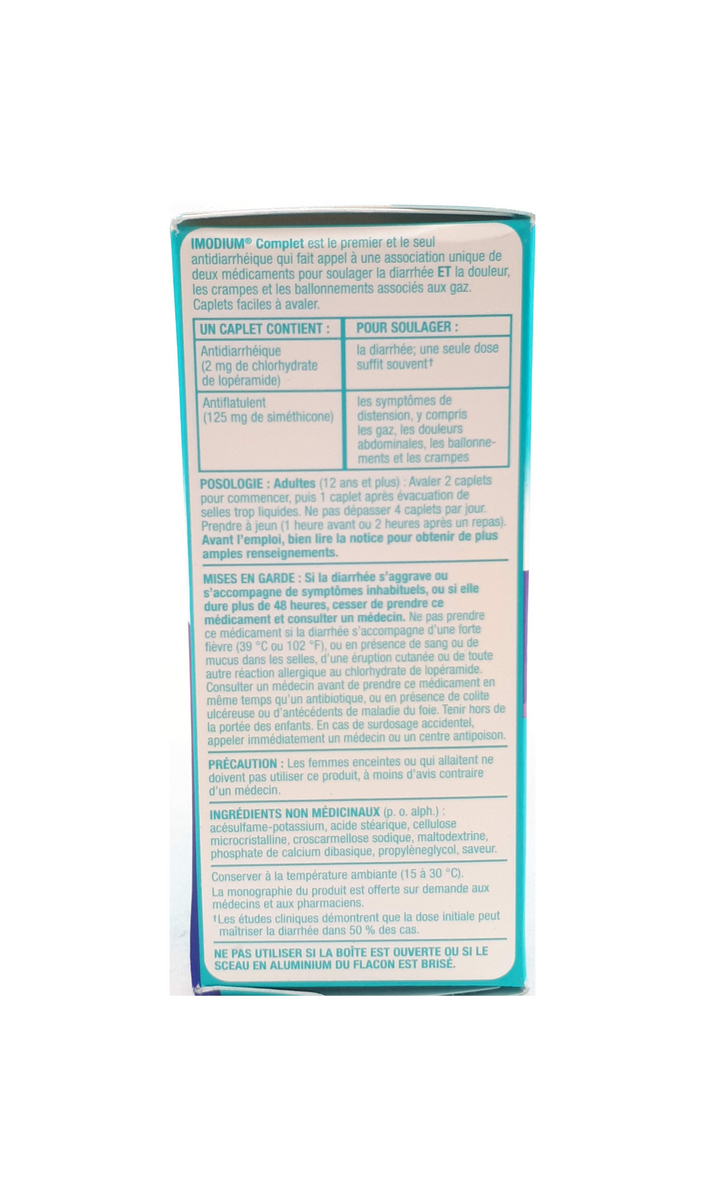 Imodium Complete, Diarrhea Plus Gas, 42 caplets – Green Valley Pharmacy