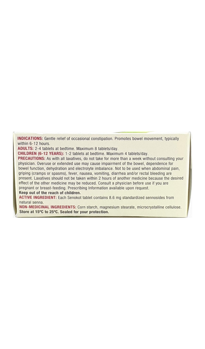 Senokot, 30 tablets – Green Valley Pharmacy