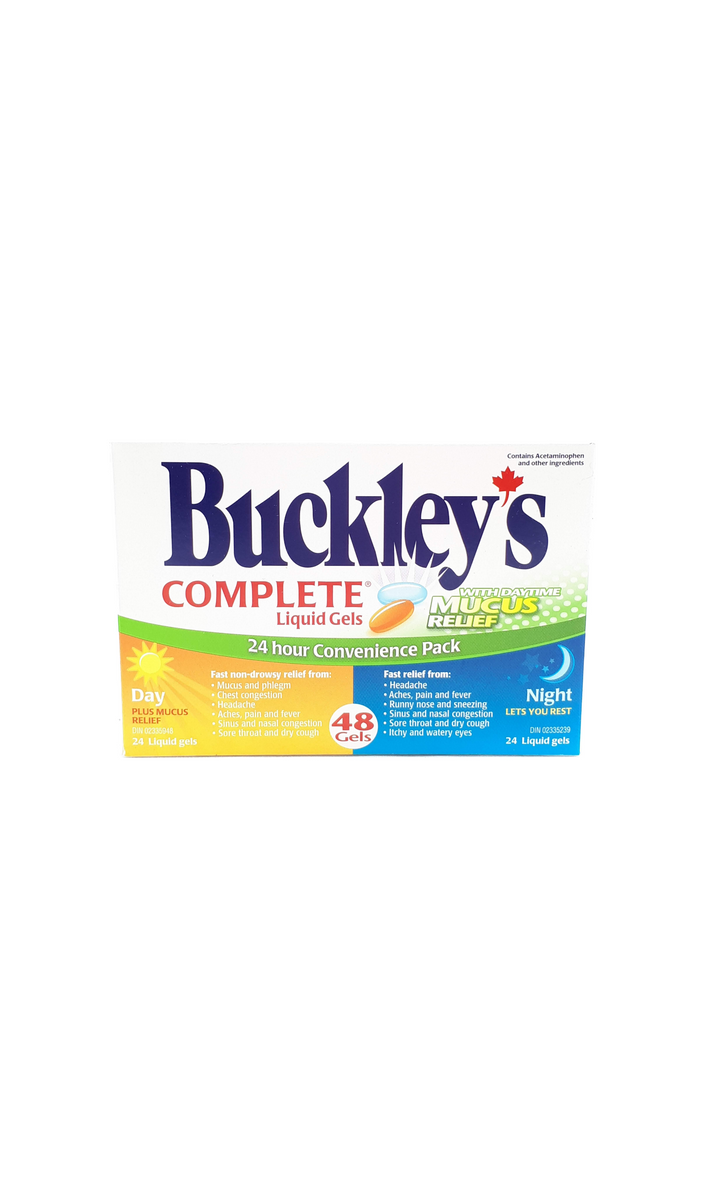 Buckley's Complete with Mucus Relief, Day and Night Gel Caps – Green ...