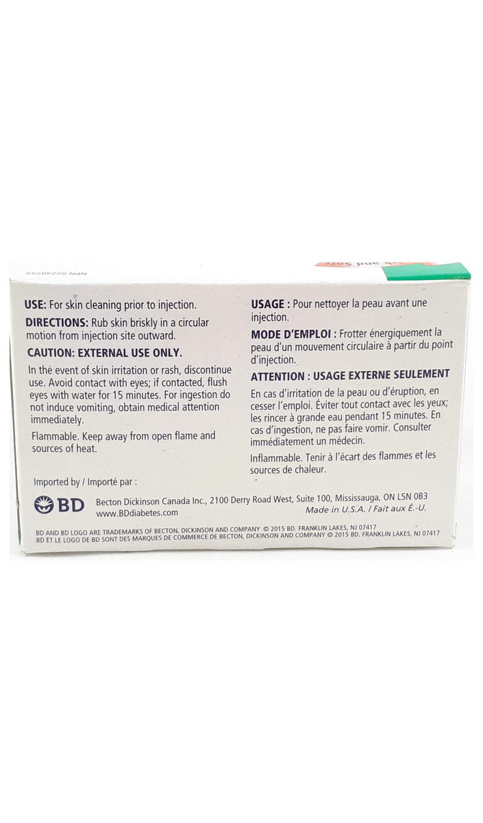 BD Alcohol Swabs, 100 swabs – Green Valley Pharmacy