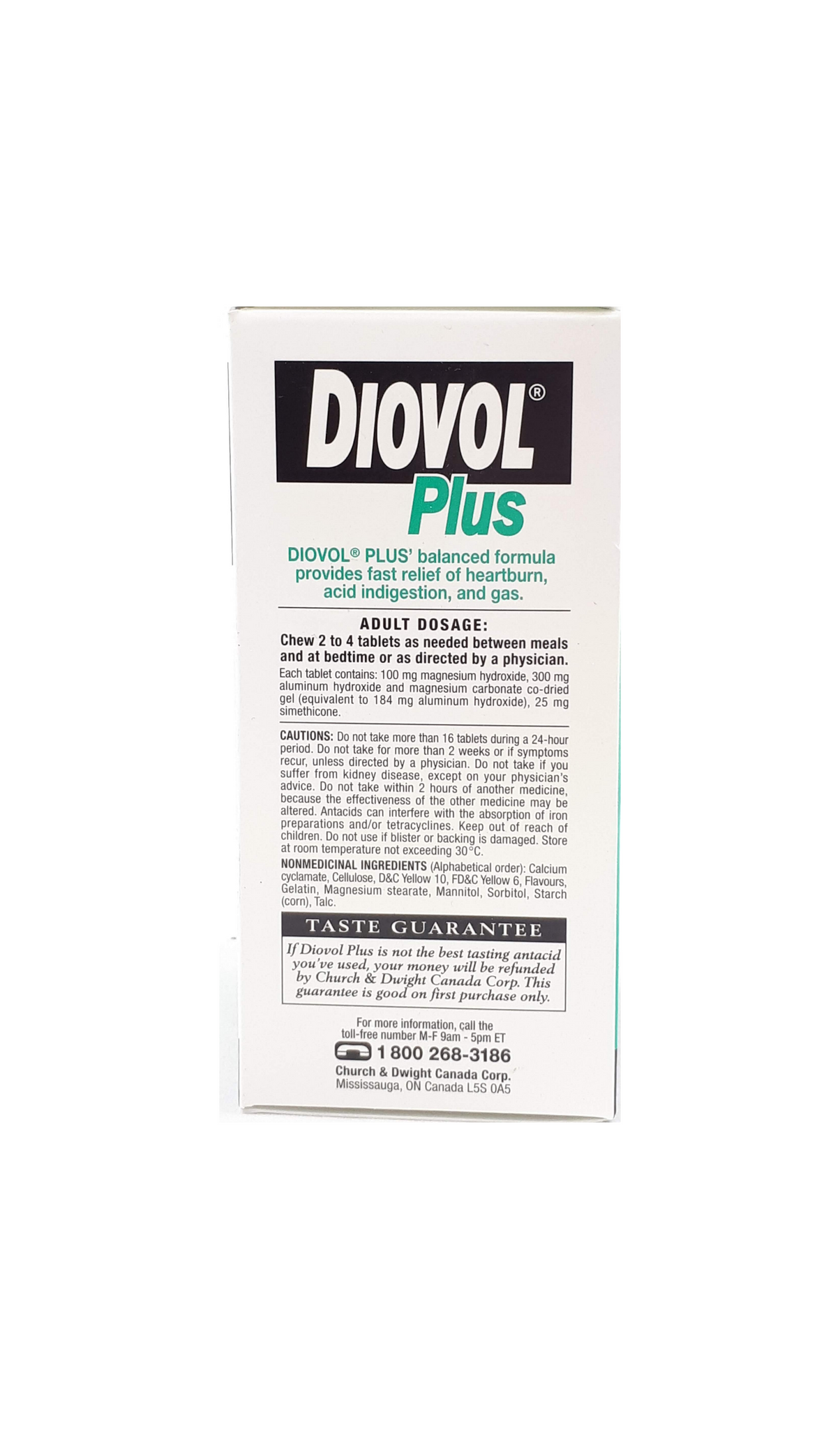 Diovol Plus, 100 chew tablets – Green Valley Pharmacy