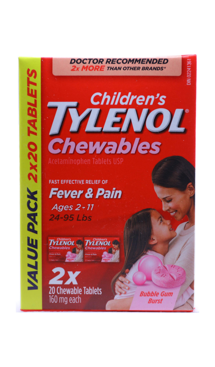 Tylenol Children's Chewables, 20 Tablets – Green Valley Pharmacy