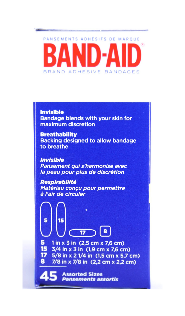 Band-Aid Clear, 45 Assorted Sizes – Green Valley Pharmacy