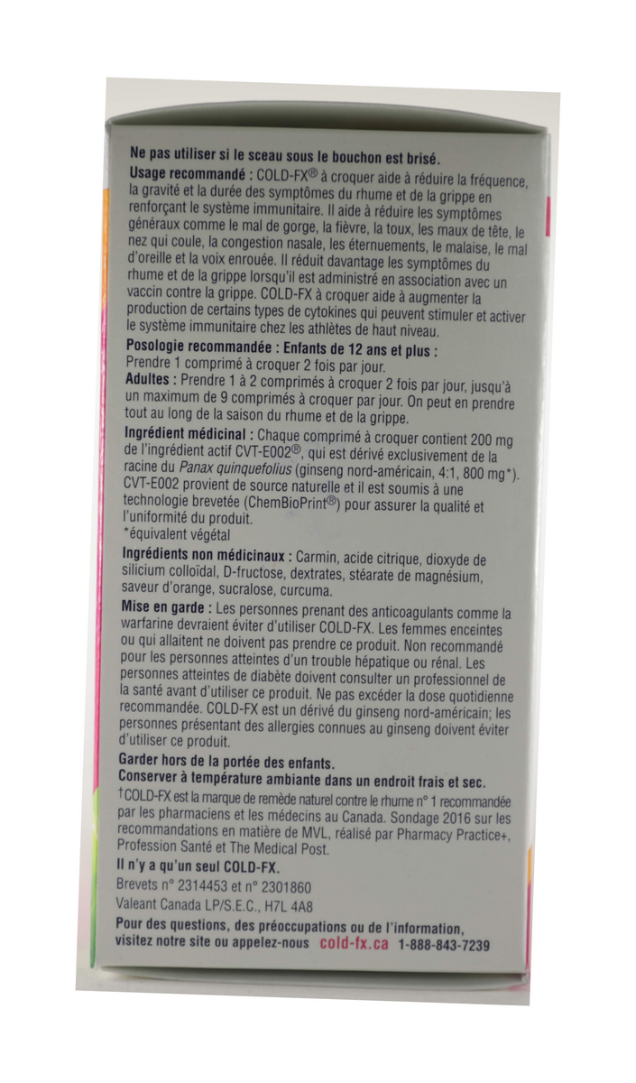 Cold FX Chewable, Orange Flavor, 45 Tablets – Green Valley Pharmacy