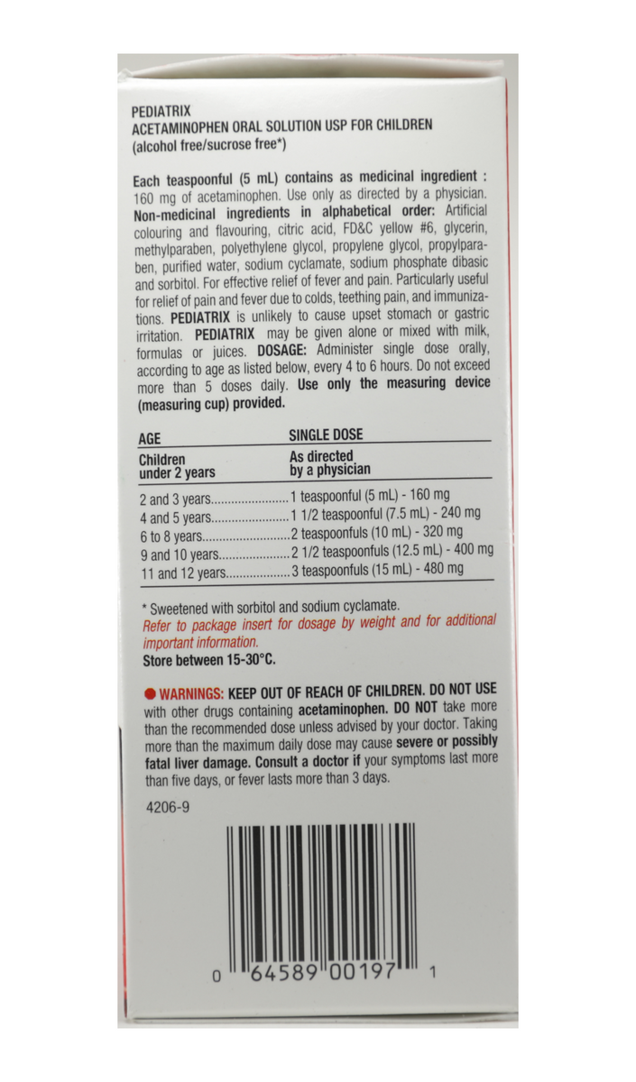 Pediatrix Liquid, Cherry Flavor, 100 mL – Green Valley Pharmacy