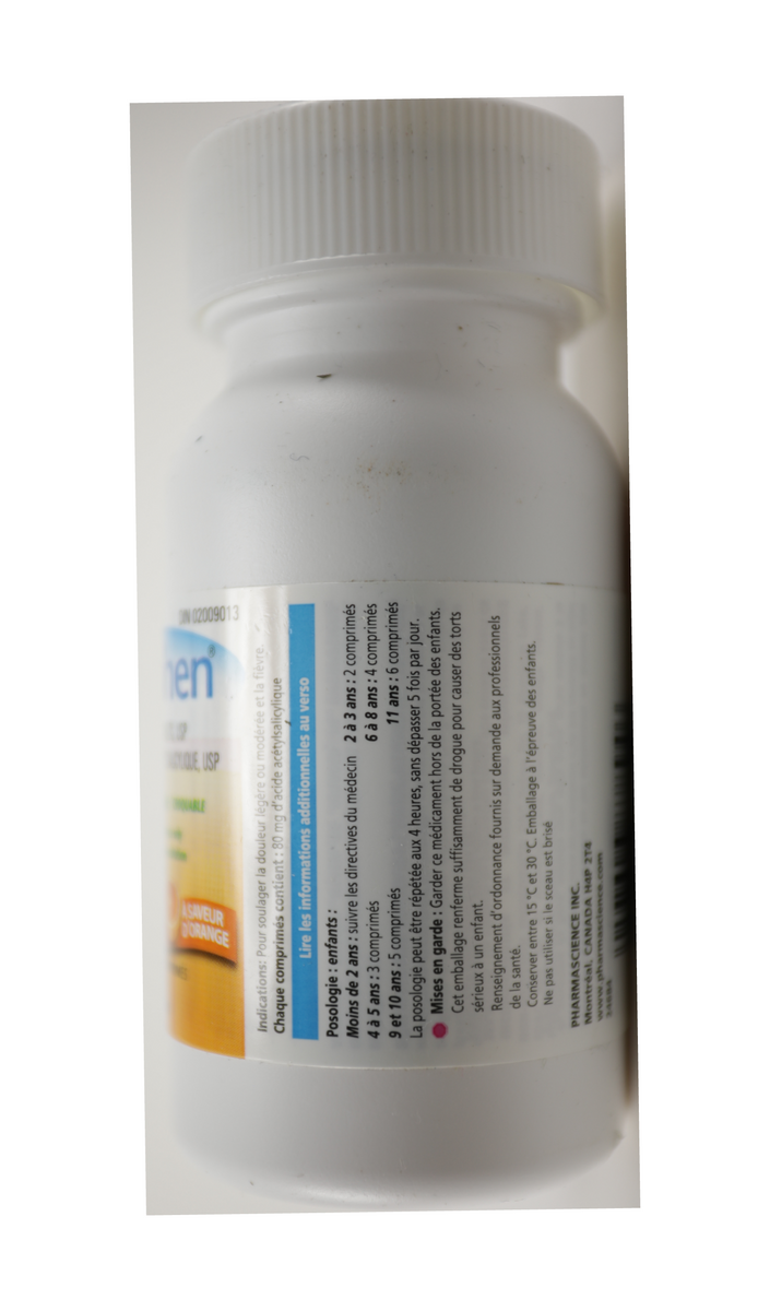 Asaphen, Orange Flavor, Chewable, 100 Tablets – Green Valley Pharmacy